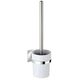 Wenko WC-Garnitur Turbo-Loc Quadro, (1-tlg), ohne Bohren, silberfarben|weiß