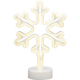 Konstsmide 3077-100 LED-Silhouette Schneeflocke Warmweiß LED Weiß