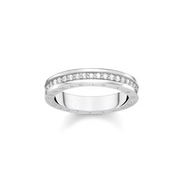 Thomas Sabo Ring mit weißen Steinen Pavé Silber