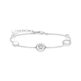 Thomas Sabo Armband Kreise mit weißen Steinen Silber