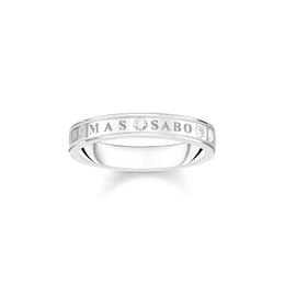 Thomas Sabo Ring mit weißen Steinen Silber