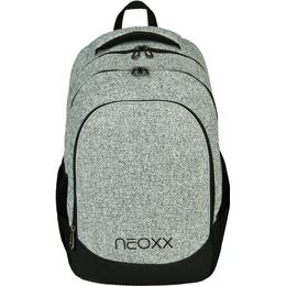 neoxx Schulrucksack Fly, Wool the World, aus recycelten PET-Flaschen, grau