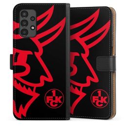 DeinDesign Handyhülle Offizielles Lizenzprodukt 1.FCK Dauerkarte, Samsung Galaxy A13 4G Hülle Handy Flip Case Wallet Cover, schwarz