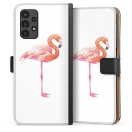DeinDesign Handyhülle Flamingo Tiere Sommer Flamingo3, Samsung Galaxy A13 4G Hülle Handy Flip Case Wallet Cover, schwarz