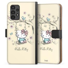 DeinDesign Handyhülle Hello Kitty Fanartikel Offizielles Lizenzprodukt Hello Kitty Natur, Samsung Galaxy A13 4G Hülle Handy Flip Case Wallet Cover