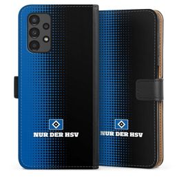 DeinDesign Handyhülle HSV Logo Offizielles Lizenzprodukt Nur der HSV - Rautenraster Schwarz, Samsung Galaxy A13 4G Hülle Handy Flip Case Wallet Cover