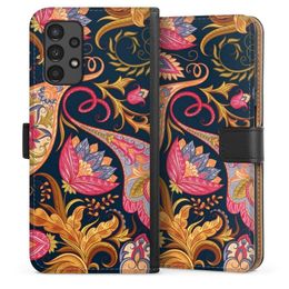 DeinDesign Handyhülle Muster Ornamente Mandala Floral Autumn 1, Samsung Galaxy A13 4G Hülle Handy Flip Case Wallet Cover, schwarz