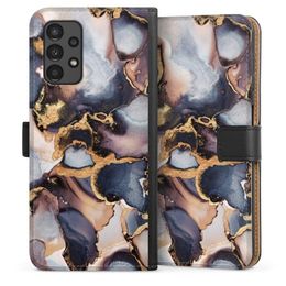 DeinDesign Handyhülle Marmor Elisabeth Fredriksson Farbverlauf Dreamy Ink Grey Gold Print, Samsung Galaxy A13 4G Hülle Handy Flip Case Wallet Cover