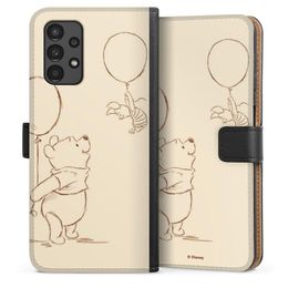 DeinDesign Handyhülle Winnie Puuh Disney Offizielles Lizenzprodukt Winnie & Ferkel, Samsung Galaxy A13 4G Hülle Handy Flip Case Wallet Cover, schwarz