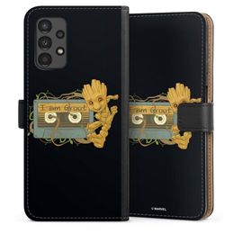 DeinDesign Handyhülle Groot Guardians Of The Galaxy Marvel, Samsung Galaxy A13 4G Hülle Handy Flip Case Wallet Cover, schwarz