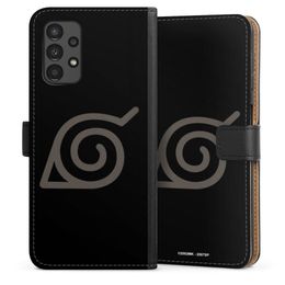 DeinDesign Handyhülle Konoha Logo Naruto Shippuden Konoha, Samsung Galaxy A13 4G Hülle Handy Flip Case Wallet Cover, schwarz