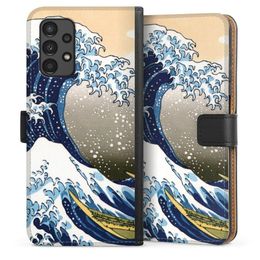 DeinDesign Handyhülle Katsushika Hokusai Die große Welle vor Kanagawa Kunst, Samsung Galaxy A13 4G Hülle Handy Flip Case Wallet Cover, schwarz