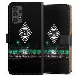 DeinDesign Handyhülle Borussia Mönchengladbach Offizielles Lizenzprodukt Stadion, Samsung Galaxy A13 4G Hülle Handy Flip Case Wallet Cover, schwarz