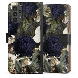 DeinDesign Handyhülle Utart Vintage Blumen Natur Blumen, Samsung Galaxy A13 4G Hülle Handy Flip Case Wallet Cover, schwarz