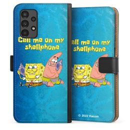 DeinDesign Handyhülle Patrick Star Spongebob Schwammkopf Serienmotiv, Samsung Galaxy A13 4G Hülle Handy Flip Case Wallet Cover, schwarz