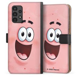 DeinDesign Handyhülle Patrick Star Spongebob Schwammkopf Offizielles Lizenzprodukt, Samsung Galaxy A13 4G Hülle Handy Flip Case Wallet Cover, schwarz
