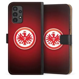 DeinDesign Handyhülle Eintracht Frankfurt Offizielles Lizenzprodukt Wappen, Samsung Galaxy A13 4G Hülle Handy Flip Case Wallet Cover, schwarz
