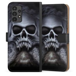 DeinDesign Handyhülle Totenkopf Schädel Trinity, Samsung Galaxy A13 4G Hülle Handy Flip Case Wallet Cover, schwarz