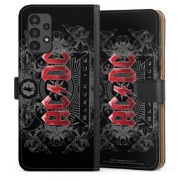 DeinDesign Handyhülle ACDC Fanartikel Black Ice ACDC black ice, Samsung Galaxy A13 4G Hülle Handy Flip Case Wallet Cover, schwarz