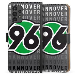 DeinDesign Handyhülle Offizielles Lizenzprodukt Hannover 96 - H96, Samsung Galaxy A13 4G Hülle Handy Flip Case Wallet Cover, schwarz
