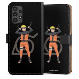 DeinDesign Handyhülle Naruto Shippuden Offizielles Lizenzprodukt Animeserie Naruto Konoha, Samsung Galaxy A13 4G Hülle Handy Flip Case Wallet Cover