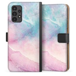 DeinDesign Handyhülle Marmor Abdruck Pastell Iridescent Marble, Samsung Galaxy A13 4G Hülle Handy Flip Case Wallet Cover, schwarz