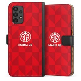 DeinDesign Handyhülle Mainz 05 Offizielles Lizenzprodukt Fanartikel Rautenmuster Mainz 05, Samsung Galaxy A13 4G Hülle Handy Flip Case Wallet Cover