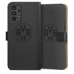 DeinDesign Handyhülle Borussia Dortmund Logo BVB BVB Grau, Samsung Galaxy A13 4G Hülle Handy Flip Case Wallet Cover, schwarz