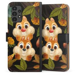 DeinDesign Handyhülle Disney Chip und Chap Offizielles Lizenzprodukt Chip and Chap, Samsung Galaxy A13 4G Hülle Handy Flip Case Wallet Cover, schwarz
