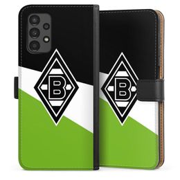DeinDesign Handyhülle Borussia Mönchengladbach Gladbach Offizielles Lizenzprodukt, Samsung Galaxy A13 4G Hülle Handy Flip Case Wallet Cover, schwarz
