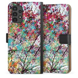 DeinDesign Handyhülle Malerei Blätter Kunst Autumn8, Samsung Galaxy A13 4G Hülle Handy Flip Case Wallet Cover, schwarz