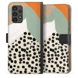 DeinDesign Handyhülle Boho Kunst Abstrakt Crazy Life Art 03 Boho, Samsung Galaxy A13 4G Hülle Handy Flip Case Wallet Cover, schwarz