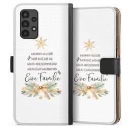 DeinDesign Handyhülle Eine Familie, Samsung Galaxy A13 4G Hülle Handy Flip Case Wallet Cover, schwarz
