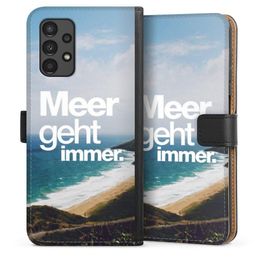 DeinDesign Handyhülle Meer Urlaub Sommer Meer geht immer, Samsung Galaxy A13 4G Hülle Handy Flip Case Wallet Cover, schwarz