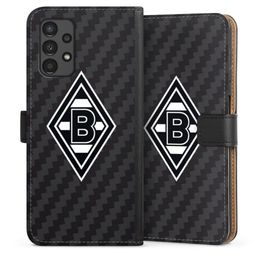 DeinDesign Handyhülle Gladbach Borussia Mönchengladbach Carbon Borussia Raute Carbon, Samsung Galaxy A13 4G Hülle Handy Flip Case Wallet Cover