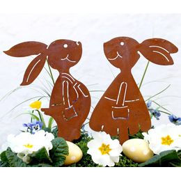 LB H&F Lilienburg Dekofigur Osterdeko Osterdekoration Osterhase Figur niedlich süß Dekofigur (Shabby Kaninchen Häschen Hase Liebe Hasenpaar Idee Hasen