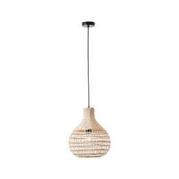 Brilliant Lampe, Southsea Pendelleuchte 33cm natur/schwarz, 1x A60, E27, 25W, Kabel k&uuml;rzbar / in der H&ouml;he einstellbar