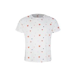 Tom Tailor Damen Plus - T-Shirt mit Allover-Print, weiß, Muster, Gr. 48