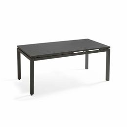 Ausziehbarer Gartentisch aus Aluminium für 8 Personen Grau - Grau