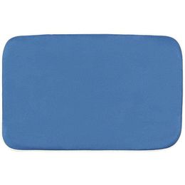 Wenko - Dampf-Bügeldecke Air Comfort 100 x 65 cm, mit 5-Lagen Komfort-Polsterung, Blau, Baumwolle dunkelblau, Polyester , Polyurethan - blau