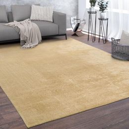 Teppich, Kurzflor-Teppich Für Wohnzimmer, Weich, Super Soft, Waschbar, In Beige 80x300 cm - Paco Home