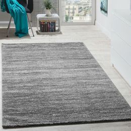 Teppich Kurzflor Modern Gemütlich Preiswert Mit Melierung Grau 120x170 cm - Paco Home