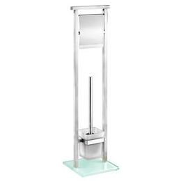 Wenko WC-Garnitur Debar silber Metall