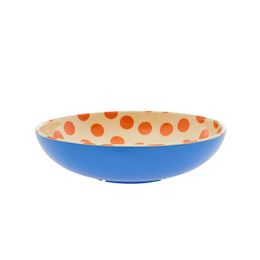 Rice Melamin-Salatschüssel HAPPY DOTS (29,9cm) in blau/orange