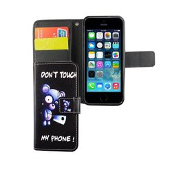 König Design Hülle Handy Schutz für Apple iPhone 5 / 5s / SE Case Cover Tasche Wallet Etui