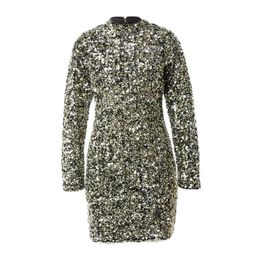 Dorothy Perkins Kleid Damen Gr&ouml;&szlig;e 40 gold / schwarz / silber Winterkleid