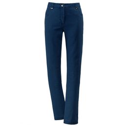 WITT Damen Stretch-Jeans mit Glitzersteinchen hinten, blue-stone-washed, Gr&ouml;&szlig;e 19