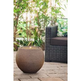 Heissner Gartenbrunnen Ball Terrakotta LED