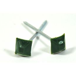 Xanie Onduline Dachnägel Nägel für Bitumenwellplatte Wellplatten Kunststoffkopf Nagel eckig grün: 1000
