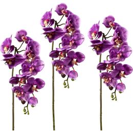 Kunstpflanze Orchidee, Creativ green, Höhe 98 cm, 3er Set, lila